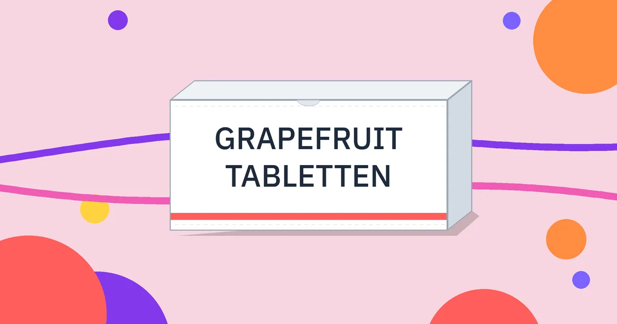 Symbolbild: Packung mit der Aufschrift GRAPEFRUIT TABLETTEN (PZN 03911937) – Verfügbarkeit und Bezug in Apotheken in Frankfurt am Main