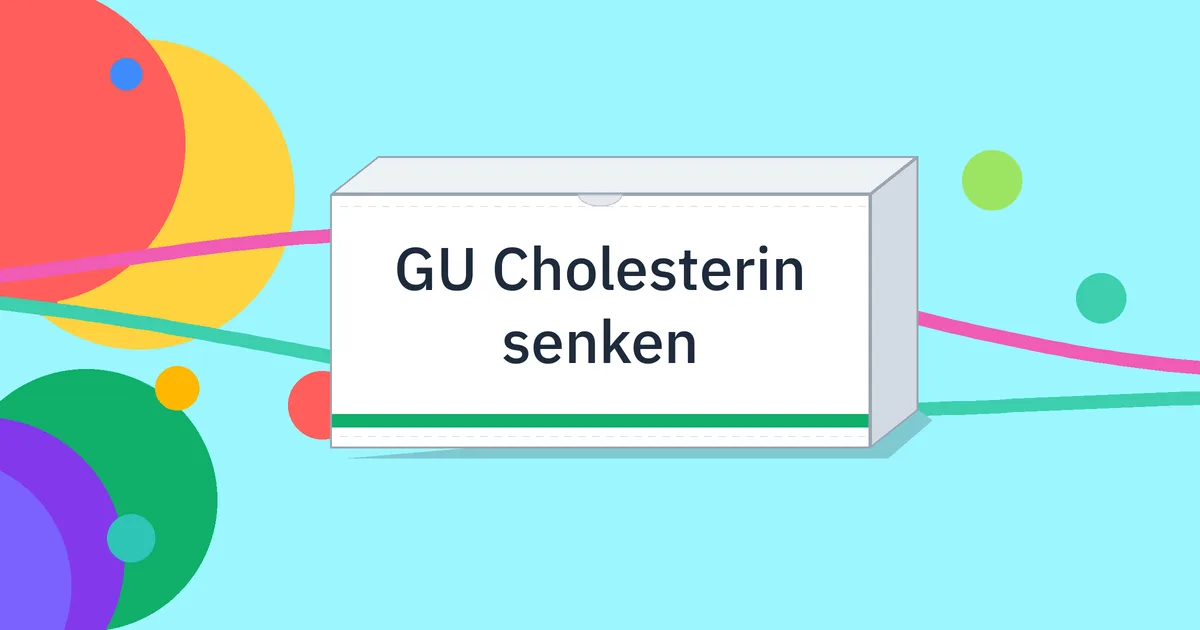 Symbolbild: Packung mit der Aufschrift GU Cholesterin senken (PZN 19207413) – Verfügbarkeit und Bezug in Apotheken in Frankfurt am Main