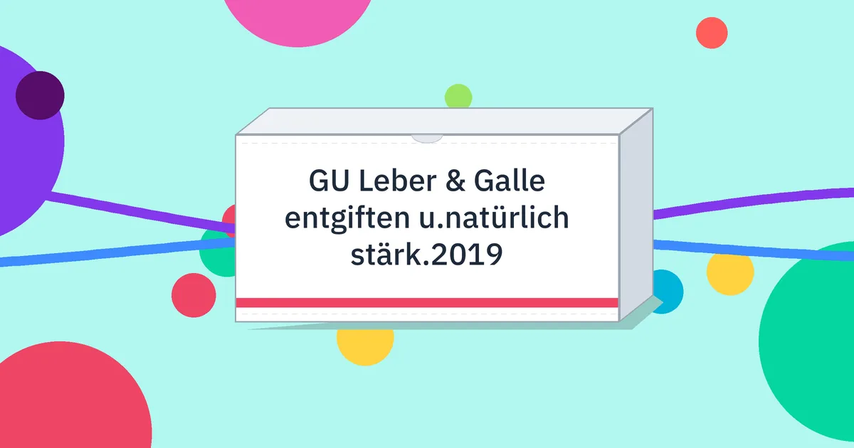 Symbolbild: Packung mit der Aufschrift GU Leber & Galle entgiften u.natürlich stärk.2019 (PZN 15992071) – Verfügbarkeit und Bezug in Apotheken in Frankfurt am Main