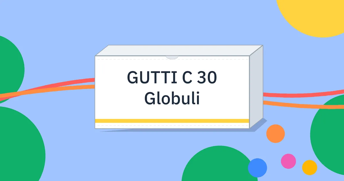 Symbolbild: Packung mit der Aufschrift GUTTI C 30 Globuli (PZN 16691408) – Verfügbarkeit und Bezug in Apotheken in Frankfurt am Main