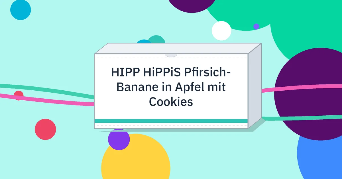 Symbolbild: Packung mit der Aufschrift HIPP HiPPiS Pfirsich-Banane in Apfel mit Cookies (PZN 13988680) – Verfügbarkeit und Bezug in Apotheken in Frankfurt am Main