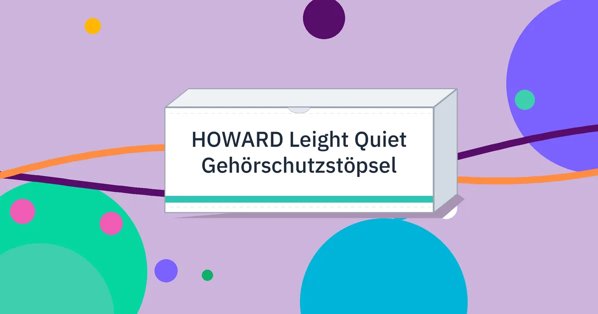 Symbolbild: Packung mit der Aufschrift HOWARD Leight Quiet Gehörschutzstöpsel (PZN 03644873) – Verfügbarkeit und Bezug in Apotheken in Frankfurt am Main