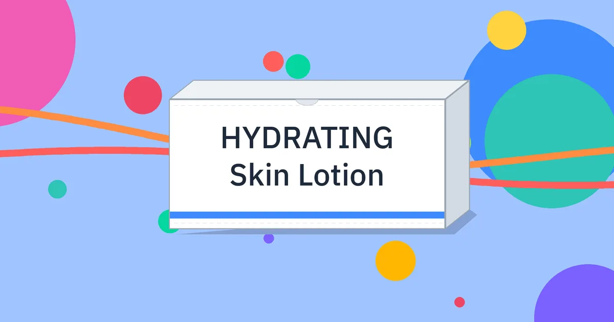 Symbolbild: Packung mit der Aufschrift HYDRATING Skin Lotion (PZN 19143535) – Verfügbarkeit und Bezug in Apotheken in Frankfurt am Main