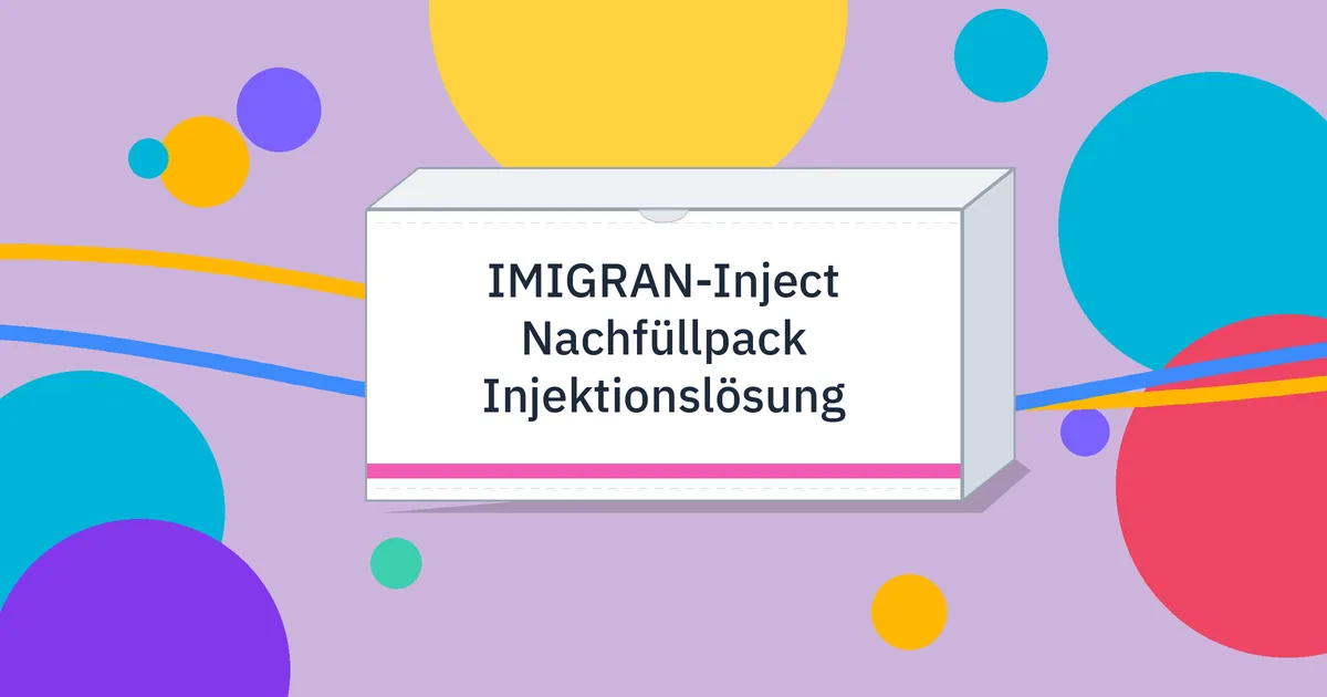Symbolbild: Packung mit der Aufschrift IMIGRAN-Inject Nachfüllpack Injektionslösung (PZN 04943342) – Verfügbarkeit und Bezug in Apotheken in Frankfurt am Main
