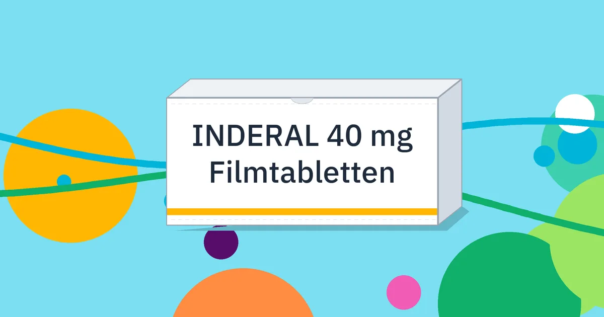 Symbolbild: Packung mit der Aufschrift INDERAL 40 mg Filmtabletten (PZN 01208381) – Verfügbarkeit und Bezug in Apotheken in Frankfurt am Main