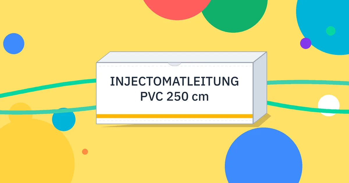Symbolbild: Packung mit der Aufschrift INJECTOMATLEITUNG PVC 250 cm (PZN 03457303) – Verfügbarkeit und Bezug in Apotheken in Frankfurt am Main