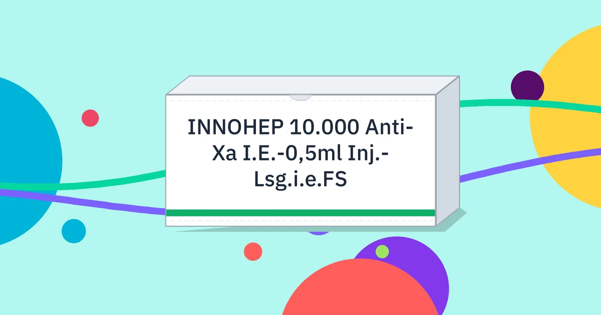 Symbolbild: Packung mit der Aufschrift INNOHEP 10.000 Anti-Xa I.E.-0,5ml Inj.-Lsg.i.e.FS (PZN 17578594) – Verfügbarkeit und Bezug in Apotheken in Frankfurt am Main