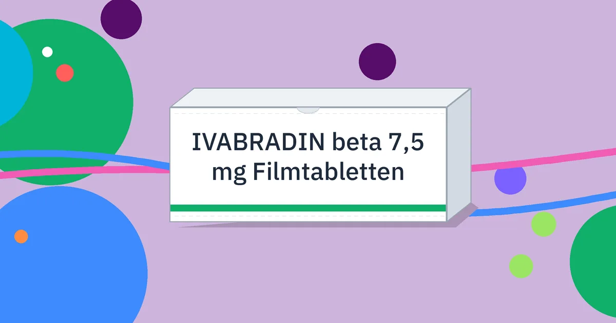 Symbolbild: Packung mit der Aufschrift IVABRADIN beta 7,5 mg Filmtabletten (PZN 05378068) – Verfügbarkeit und Bezug in Apotheken in Frankfurt am Main