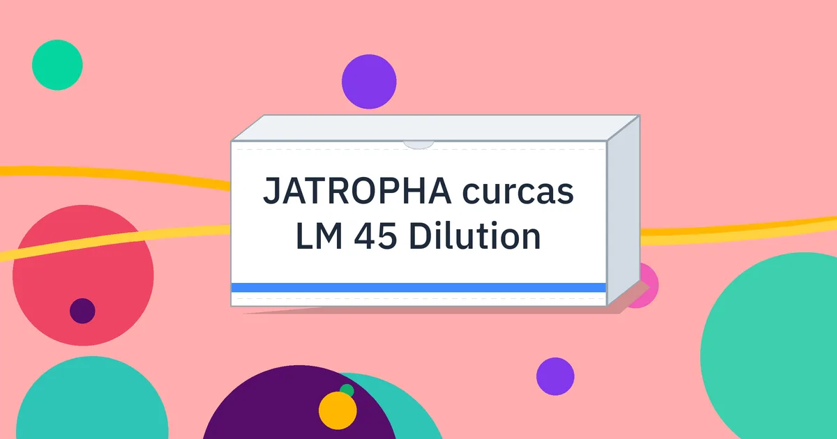 Symbolbild: Packung mit der Aufschrift JATROPHA curcas LM 45 Dilution (PZN 13562550) – Verfügbarkeit und Bezug in Apotheken in Frankfurt am Main