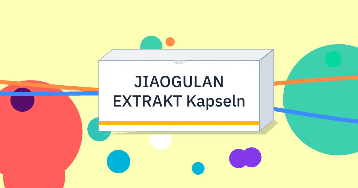 Symbolbild: Packung mit der Aufschrift JIAOGULAN EXTRAKT Kapseln (PZN 06932874) – Verfügbarkeit und Bezug in Apotheken in Frankfurt am Main
