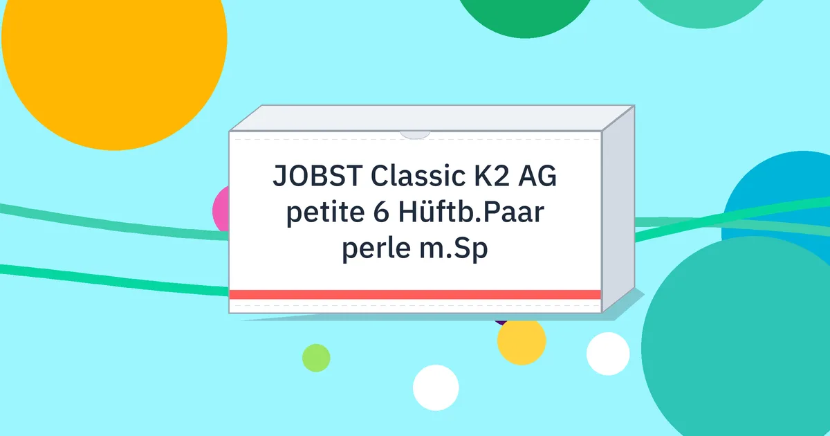 Symbolbild: Packung mit der Aufschrift JOBST Classic K2 AG petite 6 Hüftb.Paar perle m.Sp (PZN 13064823) – Verfügbarkeit und Bezug in Apotheken in Frankfurt am Main
