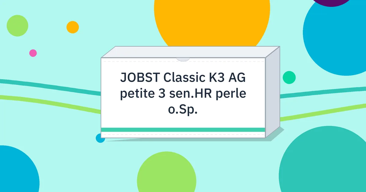 Symbolbild: Packung mit der Aufschrift JOBST Classic K3 AG petite 3 sen.HR perle o.Sp. (PZN 17956139) – Verfügbarkeit und Bezug in Apotheken in Frankfurt am Main