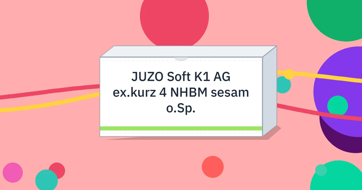 Symbolbild: Packung mit der Aufschrift JUZO Soft K1 AG ex.kurz 4 NHBM sesam o.Sp. (PZN 14996902) – Verfügbarkeit und Bezug in Apotheken in Frankfurt am Main