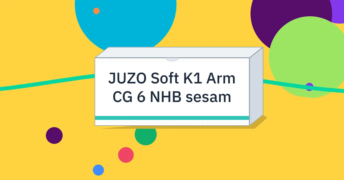 Symbolbild: Packung mit der Aufschrift JUZO Soft K1 Arm CG 6 NHB sesam (PZN 15507093) – Verfügbarkeit und Bezug in Apotheken in Frankfurt am Main