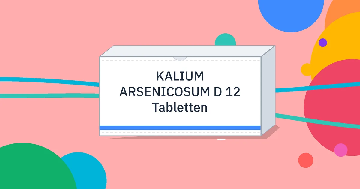 Symbolbild: Packung mit der Aufschrift KALIUM ARSENICOSUM D 12 Tabletten (PZN 07170900) – Verfügbarkeit und Bezug in Apotheken in Frankfurt am Main
