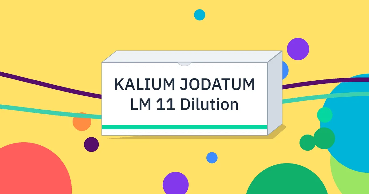 Symbolbild: Packung mit der Aufschrift KALIUM JODATUM LM 11 Dilution (PZN 12922408) – Verfügbarkeit und Bezug in Apotheken in Frankfurt am Main