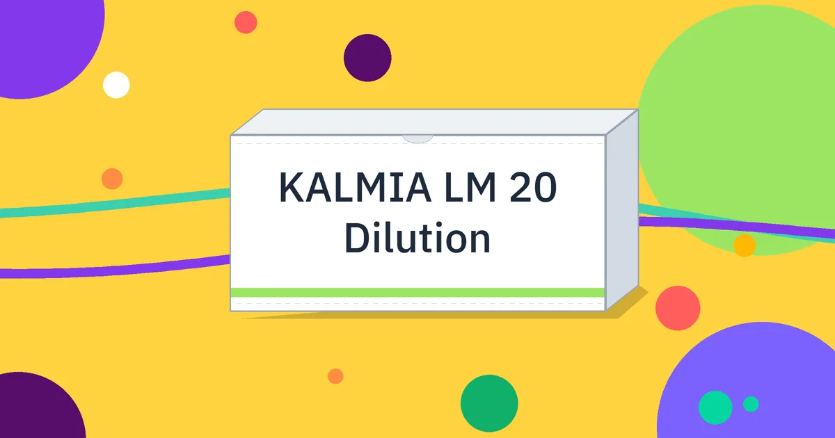 Symbolbild: Packung mit der Aufschrift KALMIA LM 20 Dilution (PZN 12927713) – Verfügbarkeit und Bezug in Apotheken in Frankfurt am Main