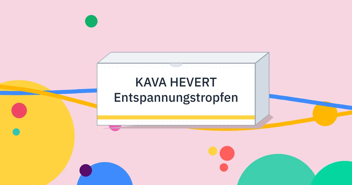 Symbolbild: Packung mit der Aufschrift KAVA HEVERT Entspannungstropfen (PZN 02736685) – Verfügbarkeit und Bezug in Apotheken in Frankfurt am Main