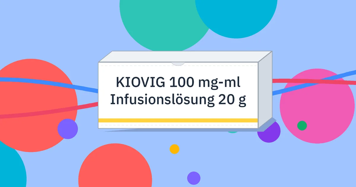 Symbolbild: Packung mit der Aufschrift KIOVIG 100 mg-ml Infusionslösung 20 g (PZN 06051470) – Verfügbarkeit und Bezug in Apotheken in Frankfurt am Main