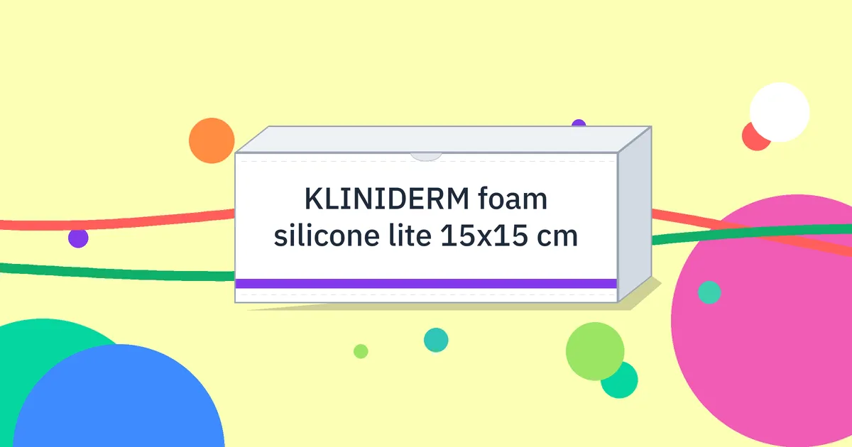 Symbolbild: Packung mit der Aufschrift KLINIDERM foam silicone lite 15x15 cm (PZN 16245146) – Verfügbarkeit und Bezug in Apotheken in Frankfurt am Main