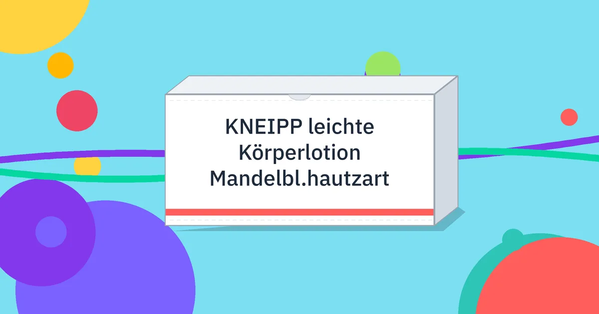 Symbolbild: Packung mit der Aufschrift KNEIPP leichte Körperlotion Mandelbl.hautzart (PZN 10991606) – Verfügbarkeit und Bezug in Apotheken in Frankfurt am Main
