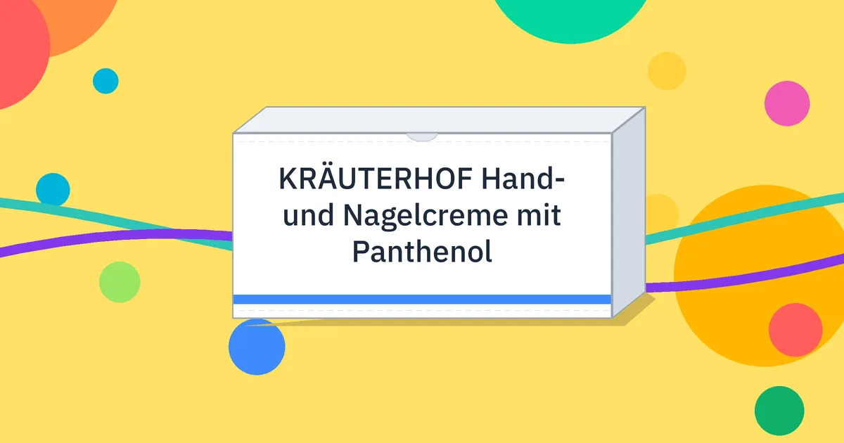 Symbolbild: Packung mit der Aufschrift KRÄUTERHOF Hand- und Nagelcreme mit Panthenol (PZN 10412689) – Verfügbarkeit und Bezug in Apotheken in Frankfurt am Main