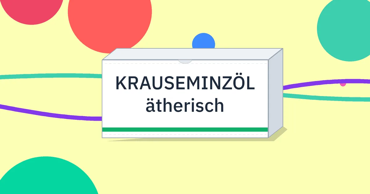 Symbolbild: Packung mit der Aufschrift KRAUSEMINZÖL ätherisch (PZN 16328079) – Verfügbarkeit und Bezug in Apotheken in Frankfurt am Main