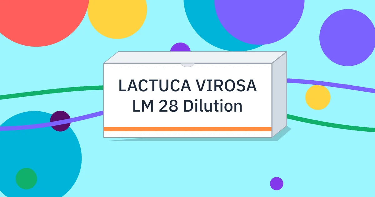 Symbolbild: Packung mit der Aufschrift LACTUCA VIROSA LM 28 Dilution (PZN 13521002) – Verfügbarkeit und Bezug in Apotheken in Frankfurt am Main