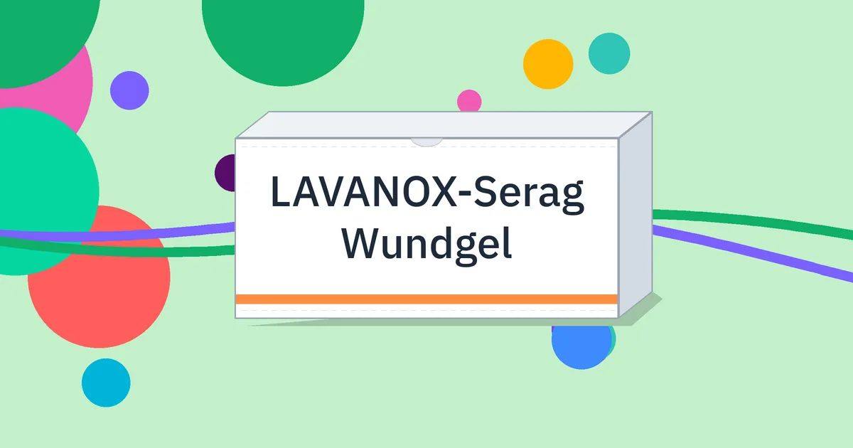 Symbolbild: Packung mit der Aufschrift LAVANOX-Serag Wundgel (PZN 16043833) – Verfügbarkeit und Bezug in Apotheken in Frankfurt am Main