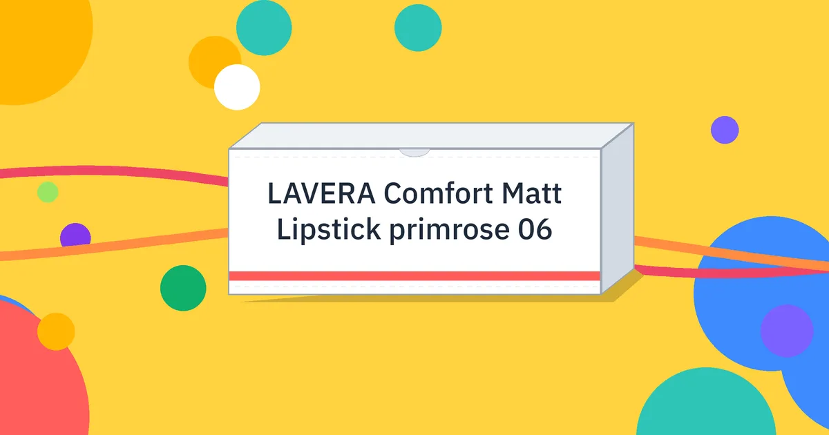 Symbolbild: Packung mit der Aufschrift LAVERA Comfort Matt Lipstick primrose 06 (PZN 18096868) – Verfügbarkeit und Bezug in Apotheken in Frankfurt am Main