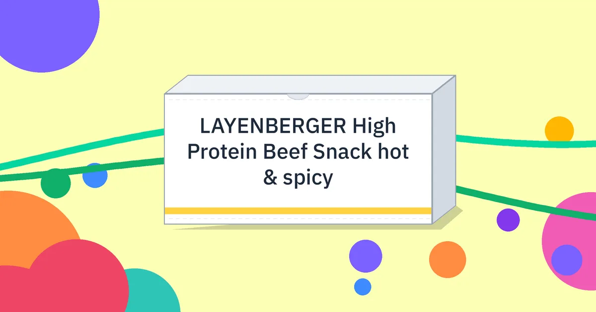 Symbolbild: Packung mit der Aufschrift LAYENBERGER High Protein Beef Snack hot & spicy (PZN 17955559) – Verfügbarkeit und Bezug in Apotheken in Frankfurt am Main