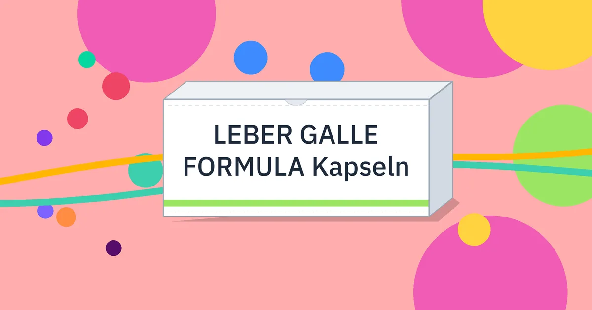 Symbolbild: Packung mit der Aufschrift LEBER GALLE FORMULA Kapseln (PZN 10996503) – Verfügbarkeit und Bezug in Apotheken in Frankfurt am Main