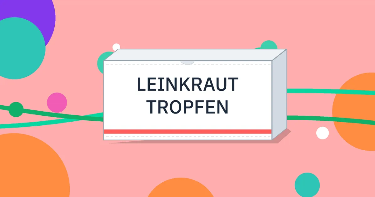 Symbolbild: Packung mit der Aufschrift LEINKRAUT TROPFEN (PZN 15230289) – Verfügbarkeit und Bezug in Apotheken in Frankfurt am Main