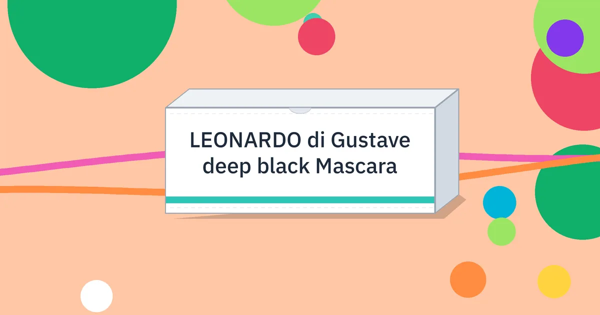 Symbolbild: Packung mit der Aufschrift LEONARDO di Gustave deep black Mascara (PZN 09528375) – Verfügbarkeit und Bezug in Apotheken in Frankfurt am Main