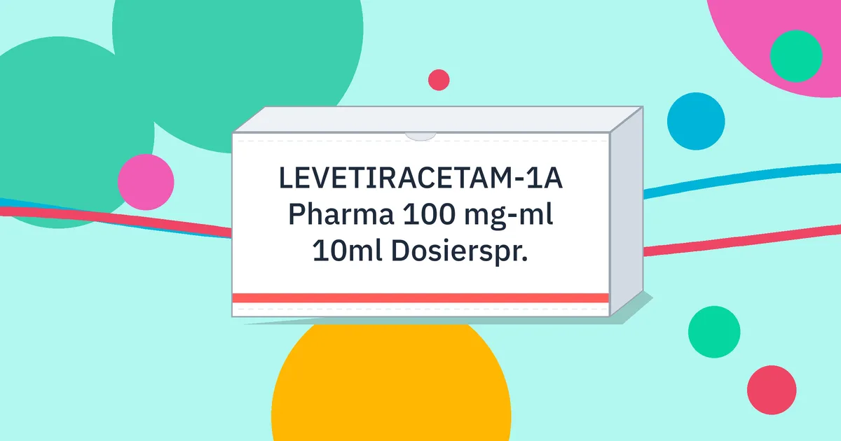Symbolbild: Packung mit der Aufschrift LEVETIRACETAM-1A Pharma 100 mg-ml 10ml Dosierspr. (PZN 19290650) – Verfügbarkeit und Bezug in Apotheken in Frankfurt am Main