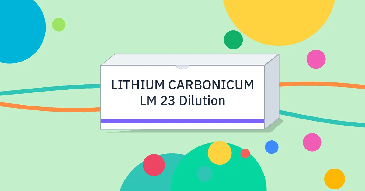 Symbolbild: Packung mit der Aufschrift LITHIUM CARBONICUM LM 23 Dilution (PZN 12931672) – Verfügbarkeit und Bezug in Apotheken in Frankfurt am Main