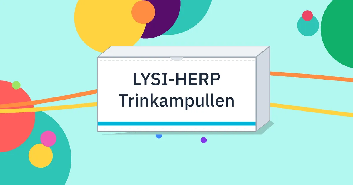 Symbolbild: Packung mit der Aufschrift LYSI-HERP Trinkampullen (PZN 12453209) – Verfügbarkeit und Bezug in Apotheken in Frankfurt am Main