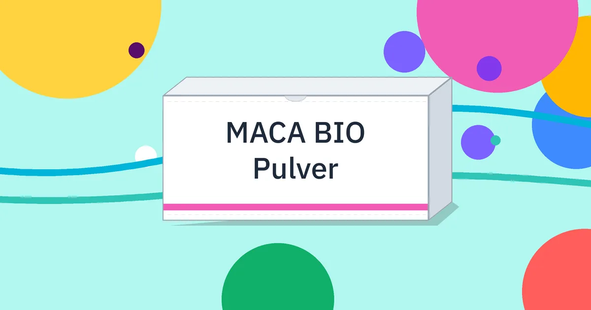 Symbolbild: Packung mit der Aufschrift MACA BIO Pulver (PZN 06866203) – Verfügbarkeit und Bezug in Apotheken in Frankfurt am Main