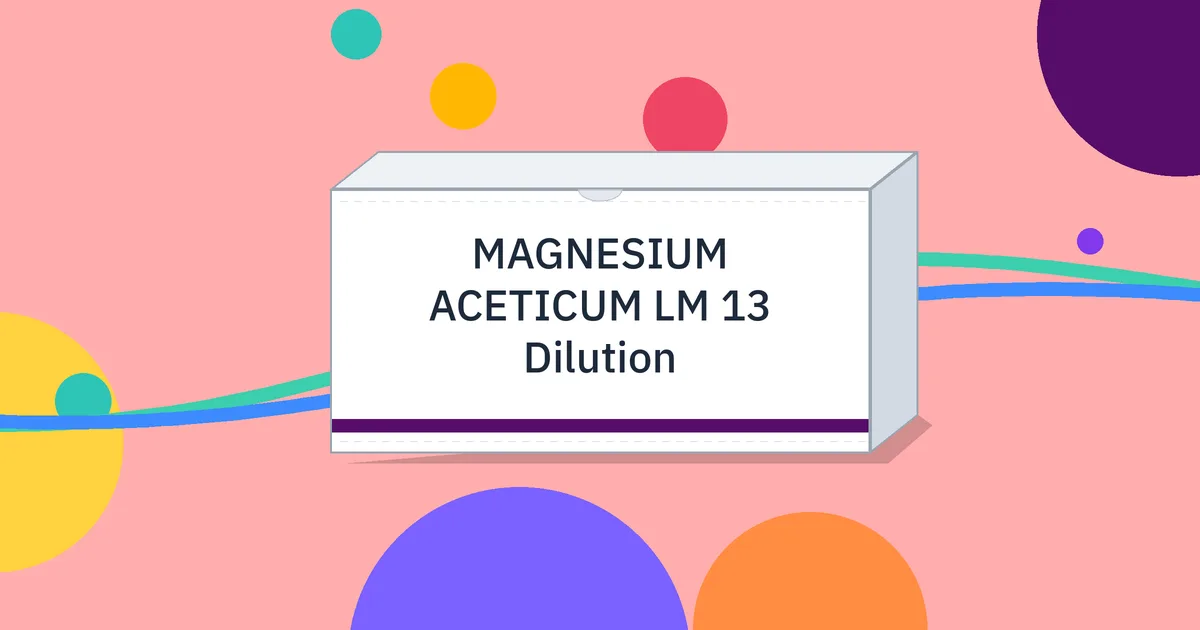 Symbolbild: Packung mit der Aufschrift MAGNESIUM ACETICUM LM 13 Dilution (PZN 12935664) – Verfügbarkeit und Bezug in Apotheken in Frankfurt am Main