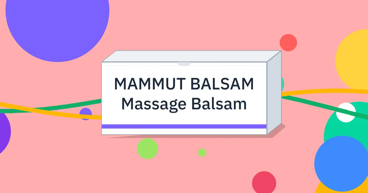 Symbolbild: Packung mit der Aufschrift MAMMUT BALSAM Massage Balsam (PZN 03909515) – Verfügbarkeit und Bezug in Apotheken in Frankfurt am Main