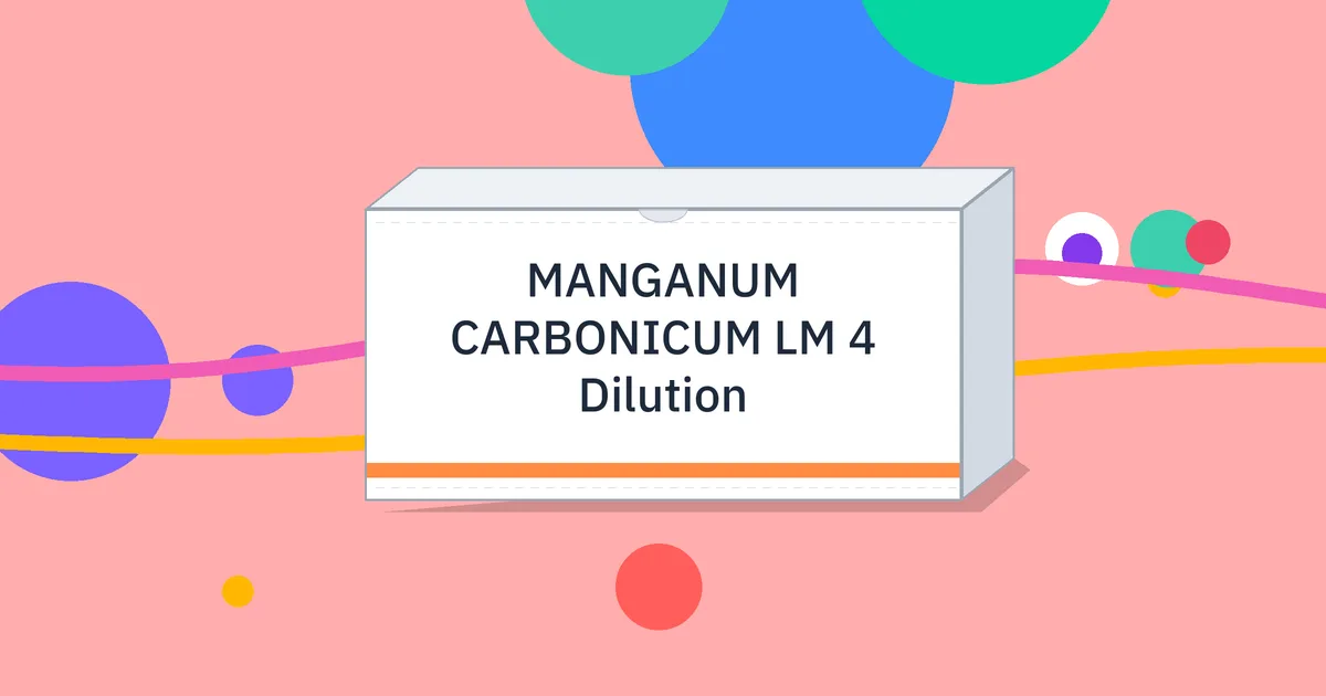 Symbolbild: Packung mit der Aufschrift MANGANUM CARBONICUM LM 4 Dilution (PZN 12942730) – Verfügbarkeit und Bezug in Apotheken in Frankfurt am Main