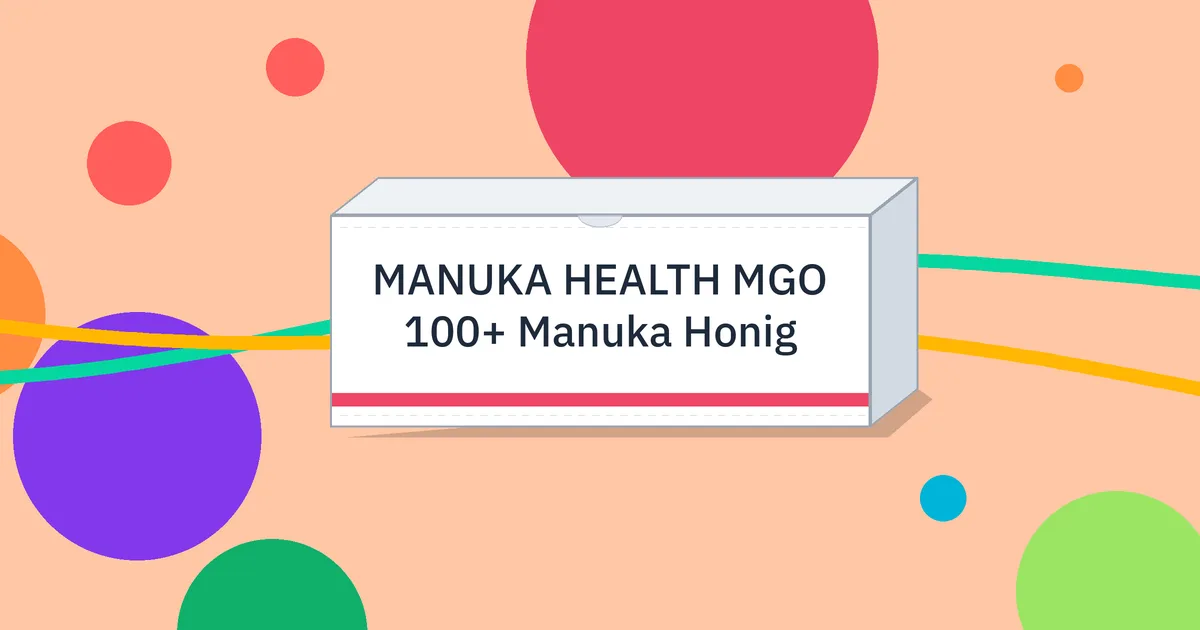 Symbolbild: Packung mit der Aufschrift MANUKA HEALTH MGO 100+ Manuka Honig (PZN 15874791) – Verfügbarkeit und Bezug in Apotheken in Frankfurt am Main