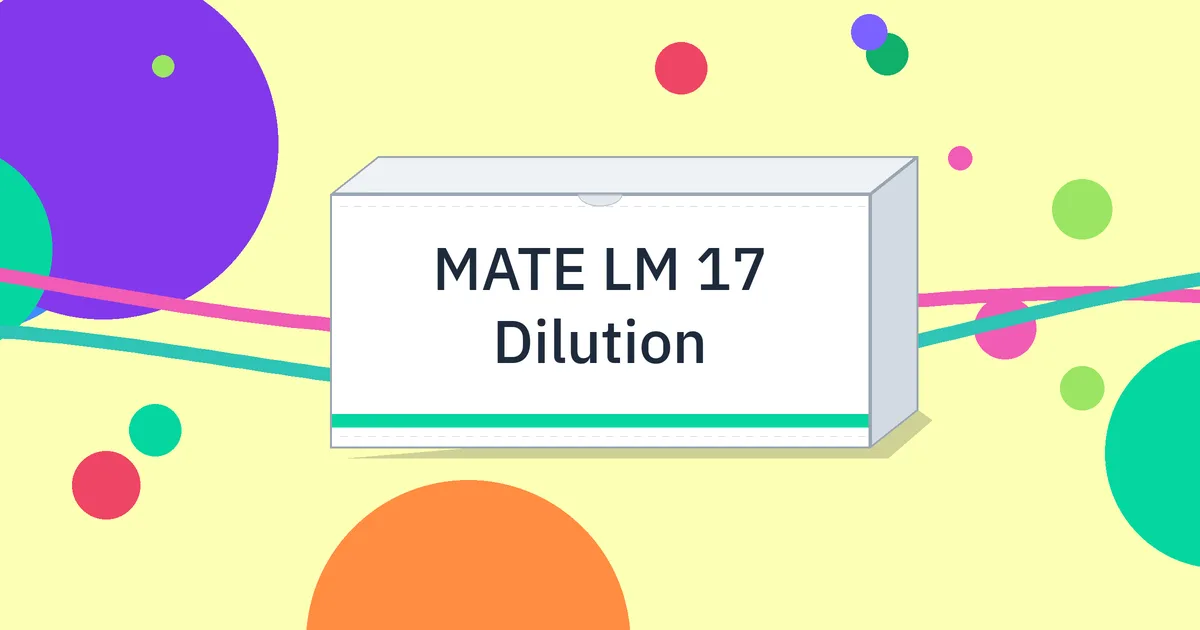 Symbolbild: Packung mit der Aufschrift MATE LM 17 Dilution (PZN 12947029) – Verfügbarkeit und Bezug in Apotheken in Frankfurt am Main