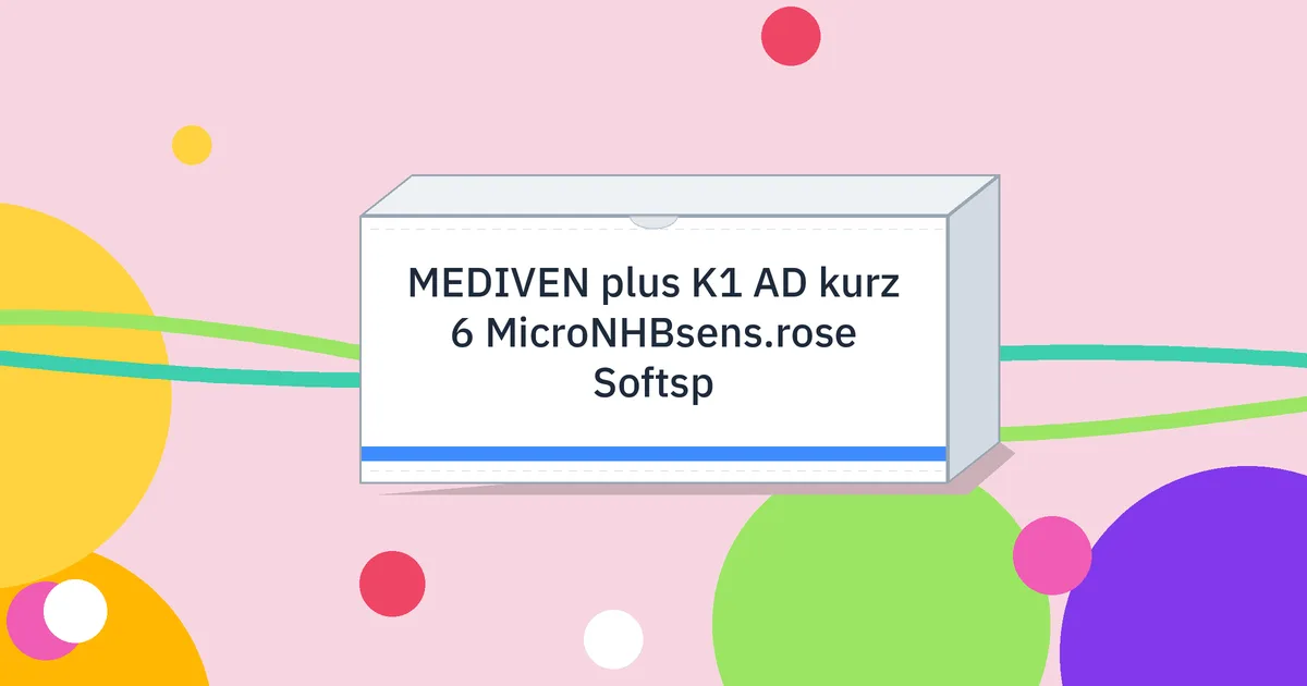 Symbolbild: Packung mit der Aufschrift MEDIVEN plus K1 AD kurz 6 MicroNHBsens.rose Softsp (PZN 15906812) – Verfügbarkeit und Bezug in Apotheken in Frankfurt am Main