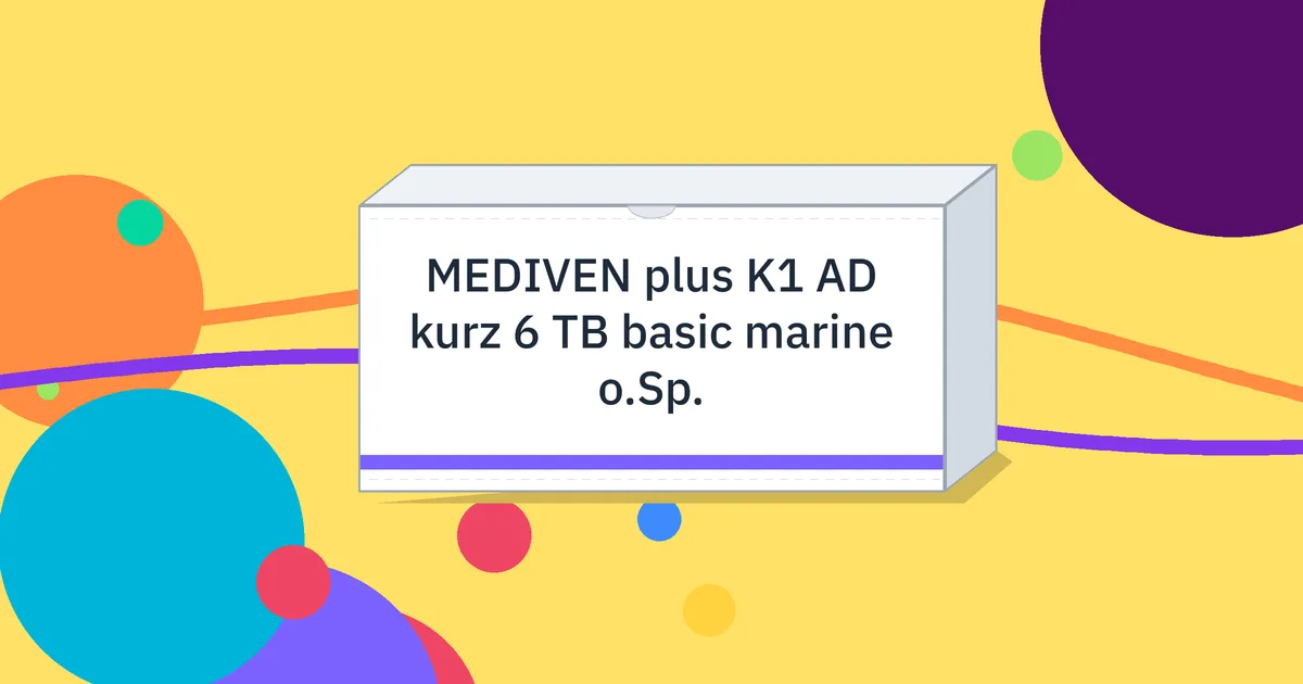 Symbolbild: Packung mit der Aufschrift MEDIVEN plus K1 AD kurz 6 TB basic marine o.Sp. (PZN 15044813) – Verfügbarkeit und Bezug in Apotheken in Frankfurt am Main