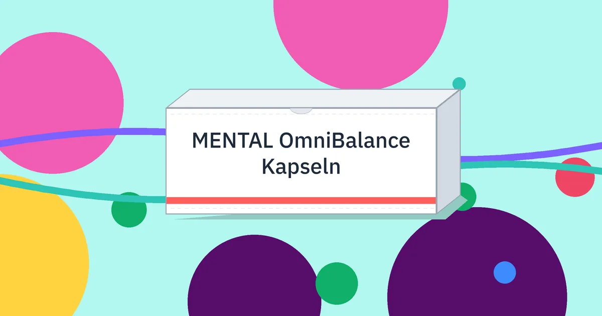 Symbolbild: Packung mit der Aufschrift MENTAL OmniBalance Kapseln (PZN 19100419) – Verfügbarkeit und Bezug in Apotheken in Frankfurt am Main