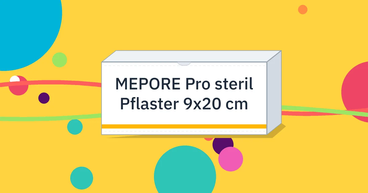 Symbolbild: Packung mit der Aufschrift MEPORE Pro steril Pflaster 9x20 cm (PZN 10264473) – Verfügbarkeit und Bezug in Apotheken in Frankfurt am Main