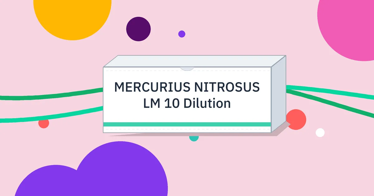 Symbolbild: Packung mit der Aufschrift MERCURIUS NITROSUS LM 10 Dilution (PZN 12952220) – Verfügbarkeit und Bezug in Apotheken in Frankfurt am Main