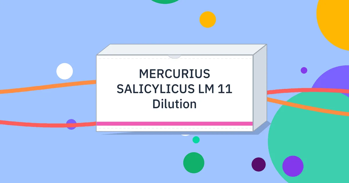 Symbolbild: Packung mit der Aufschrift MERCURIUS SALICYLICUS LM 11 Dilution (PZN 12953604) – Verfügbarkeit und Bezug in Apotheken in Frankfurt am Main