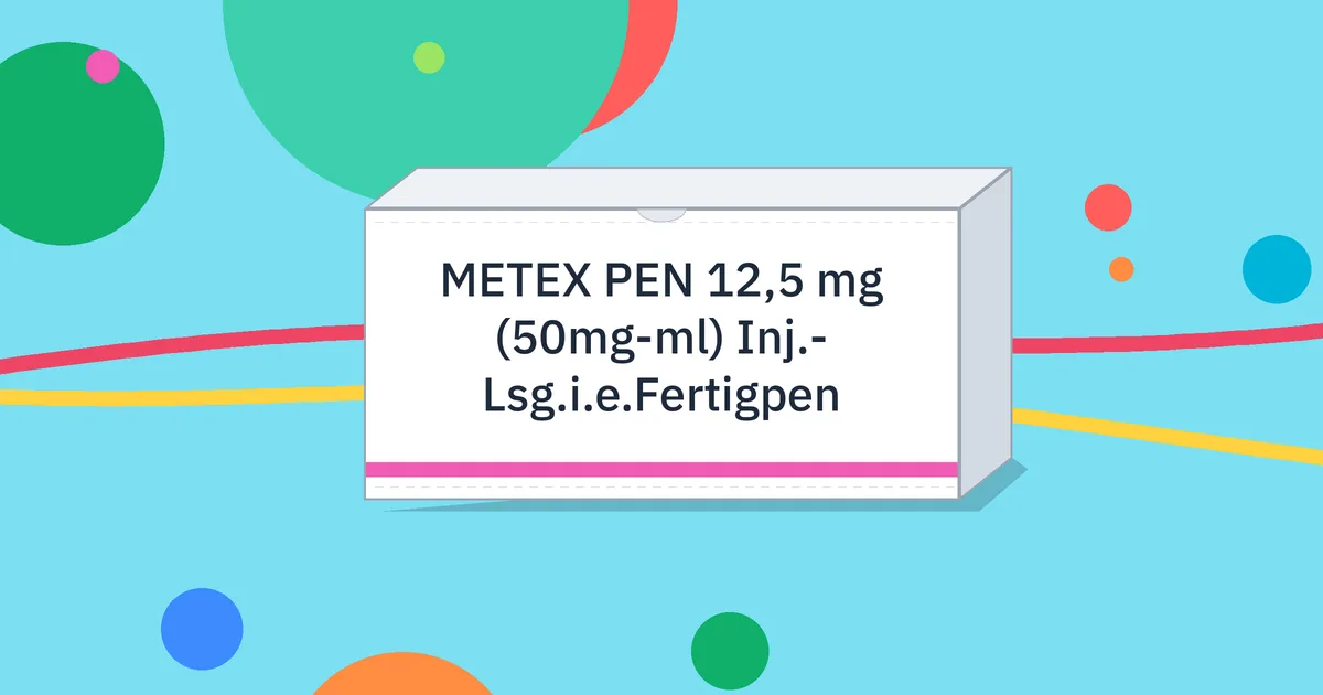 Symbolbild: Packung mit der Aufschrift METEX PEN 12,5 mg (50mg-ml) Inj.-Lsg.i.e.Fertigpen (PZN 09668231) – Verfügbarkeit und Bezug in Apotheken in Frankfurt am Main